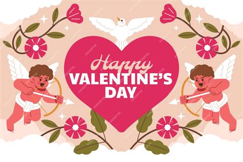 Premium Vector Hand Drawn Valentines Day Background