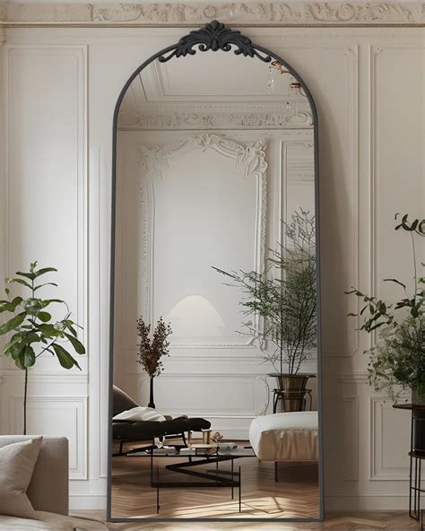 Arched Full Length Mirror 64x21 Floor Mirror Freestanding Vintage