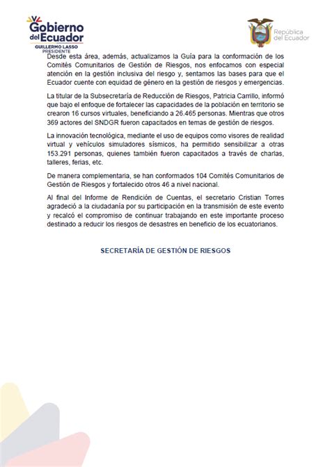 Riesgos Ecuador on Twitter Boletín La gestión de riesgos en el