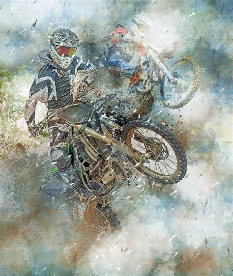 Motorcross Fun Mixed Media By Tammera Malicki Wong Fine Art America