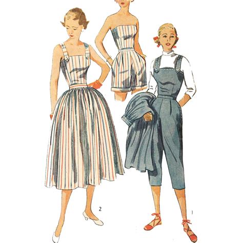 Womens Set Of Blouse And Bra Tops Vintage 1950s Sewing Pattern