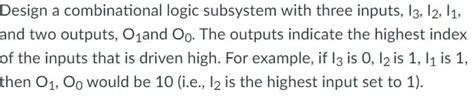 answered design a combinational logic subsystem… bartleby