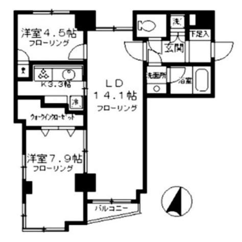 都営新宿線 浜町駅 地上10階建て 築18年 東京都中央区日本橋浜町3丁目 245万円／2ldk 洋室45 洋室79 Ldk141