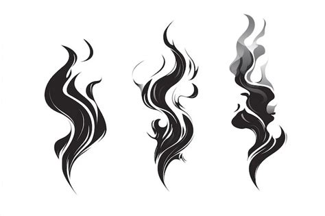 Different Black Vector Logos Of Smoke Premium Ai Generated Vector
