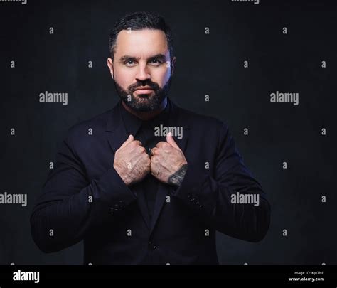 Bearded Male Dressed In A Suit Stock Photo Alamy