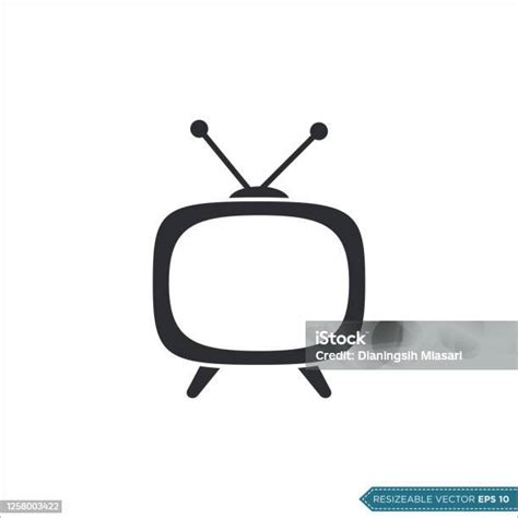 電視圖示向量範本插圖設計向量圖形及更多商標圖片 商標 復古風格 電視台 Istock