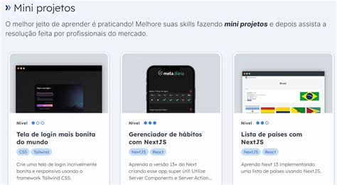 Aprimore Suas Habilidades De Desenvolvimento Mini Projetos