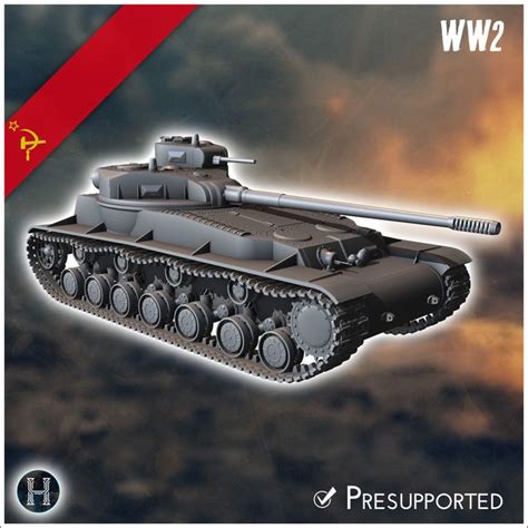 3d Printable Kv 4 Object 224 Buganov Soviet Army Ww2 Second World