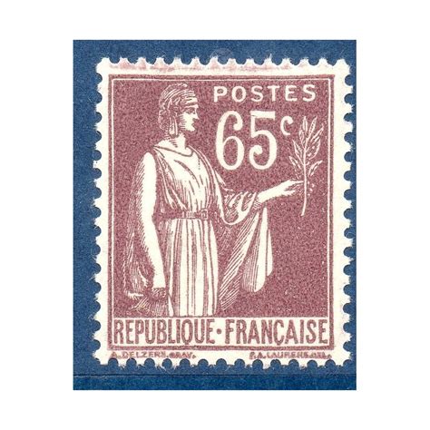 Timbre France Yvert No 284 Type Paix Violet Brun Neuf Issoire