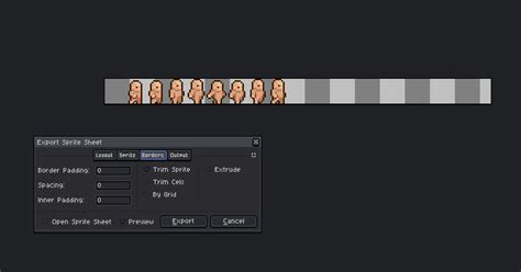 why does my export sprite sheet put so much padding on the end r