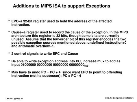 Ppt Cpe 442 Microprogramming And Exceptions Powerpoint Presentation