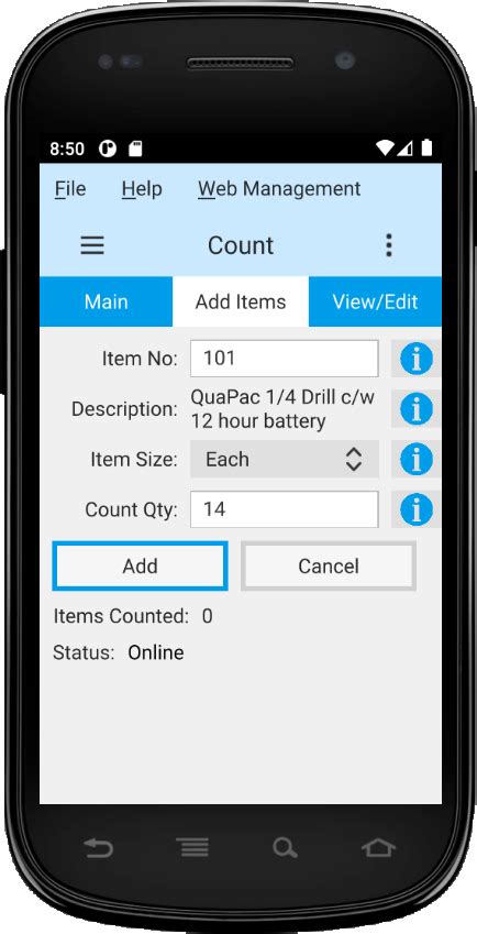 Video QuasarReach Physical Count Functionality Quasar Accounting