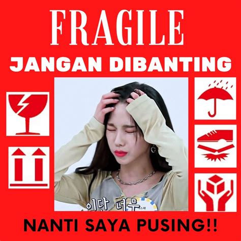 Jual Sticker Label Fragile Kpop Paket Korea Lucu Aespa Sm Karina Yoo