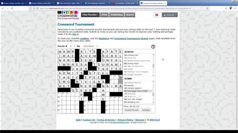 Bestcrosswords Crossword Puzzle Tournament Live Play Youtube