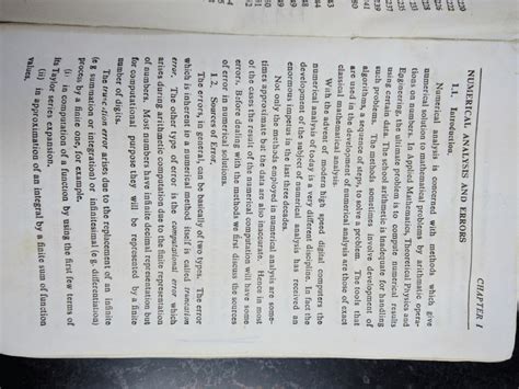 Numerical Analysis And Errors Docsity