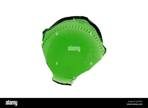 Green Shard Glass Isolated On White Background High Quality Photo