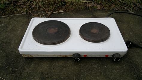 Kuchenka elektryczna biwakowa na działkę dwa palniki PRL loft retro Łódź Śródmieście OLX pl