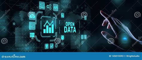 open data database integration api internet technology concept stock
