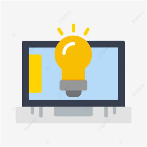 아이디어 플랫 아이콘 벡터 랩탑 영감 아이디어 Png 일러스트 및 벡터 에 대한 무료 다운로드 Pngtree