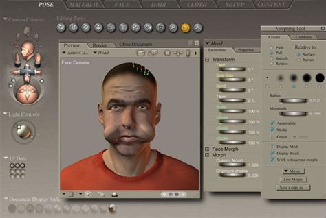 poser 7 revealed create morph targets animation world network