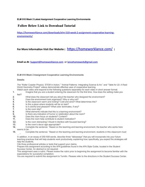 Elm 510 Week 2 Latest Assignment Cooperative Learning Environments By Johnerhardt Issuu