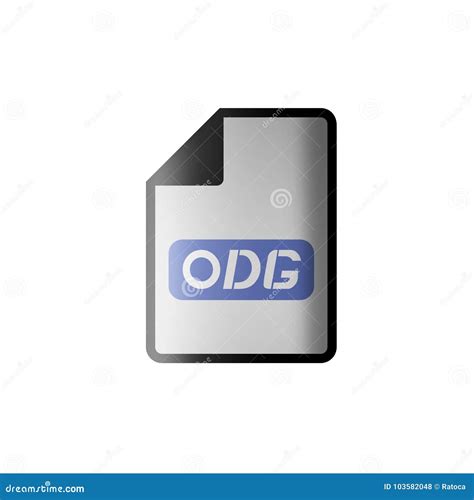 Computer Odg File Icon Stock Illustration Illustration Of Page 103582048