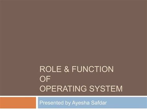types of operating system ppt