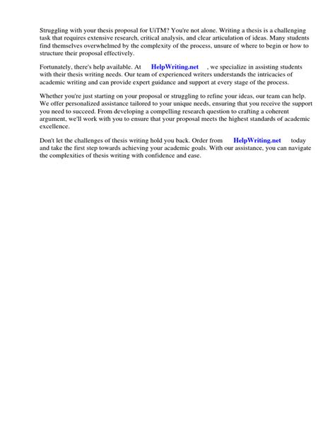 Uitm Thesis Proposal Example Pdf Thesis Educational Technology