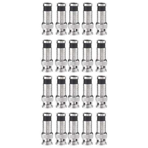 20 Pcs Bnc Compression Connector For Coax Rg59 Cable Cctv Cameras20 X Pieces Of Bnc Compression 20 Pcs Bnc Compression Connector For Coax Rg59 Cable Cctv Cameras20 X Pieces Of Bnc Compression
