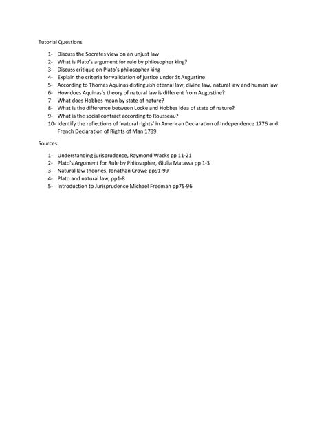 Pil Tutorial Law Good Tutorial Questions Discuss The Socrates
