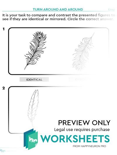 15 Fun Visual Attention Worksheet Happyneuron Pro