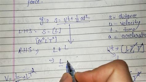 Application Of Dimensional Analysis 2~to Check The Dimensional