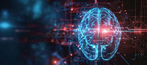concept of neural science brain computer ai interface scan brain