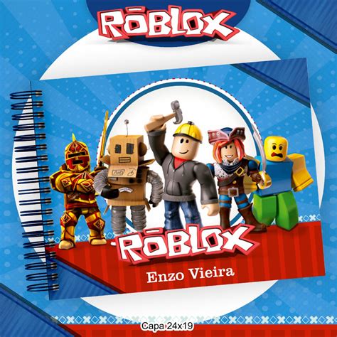 Caderno Desenho Roblox Capa Dura Fls Shopee Brasil