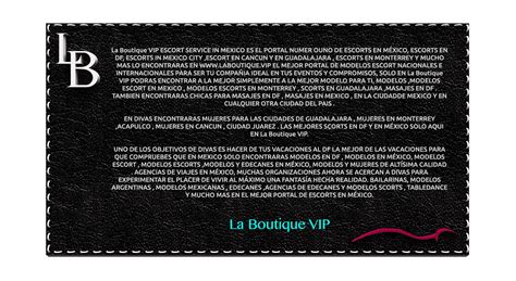 La Boutique Vip Modelos Escorts Acompa Antes En Mexico