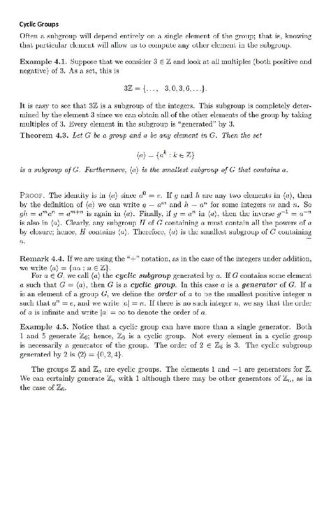 Cyclic Groups Properties And Examples In Abstract Algebra Studocu