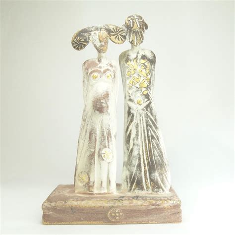 Expectant Couple Ceramic Sculpture By Jeremy James Pyramid Gallery