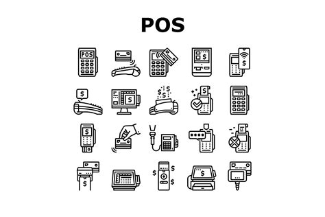 Pos Terminal Device Collection Icons Set Graphic By Stockvectorwin · Creative Fabrica