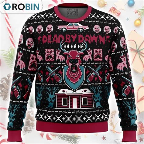 Dead By Dawn Evil Dead Ugly Christmas Sweater Robinplacefabrics