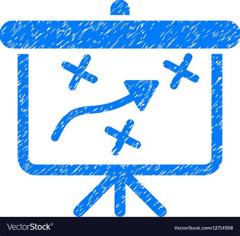 Strategy Path Demonstration Board Grainy Texture Vector Image