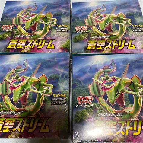 ポケモンカード 蒼空ストリーム 未開封シュリンク付4boxの通販 Sei（325384912） Magi