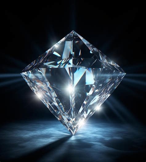 Premium Ai Image Bright Shining Diamond Crystal Structure