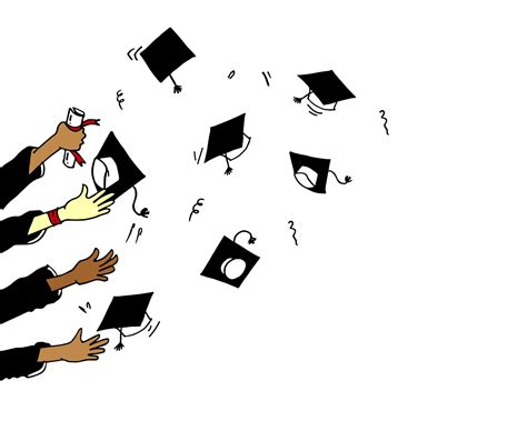 Throwing Graduation Cap Silhouette