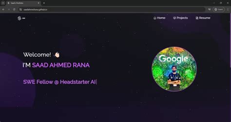 saad ahmed rana on linkedin portfoliowebsite webdevelopment reactjs
