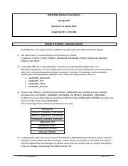 Assignment 1 Pdf BUAN 6320 Database Foundations Spring 2019