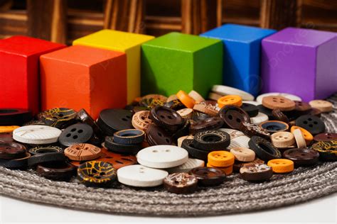 Button Stacking Creative Photography Background Button Photography