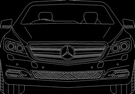 Mercedes Benz Car 2d Dwg Elevation For Autocad • Designs Cad