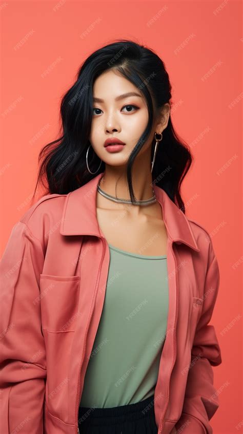 Premium Ai Image An Asian Girl Has A Nice Hairstyle