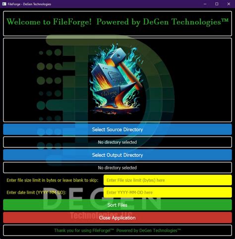 fileforge data and file sorting app