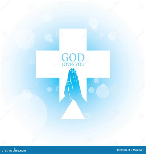 Prayer Hands Stock Vector Illustration Of Jesus Concept 32421044